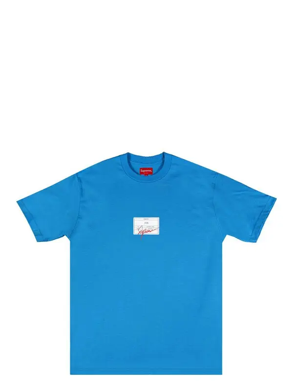 Supreme Signature Label Short-sleeve Top 'bright - Blue