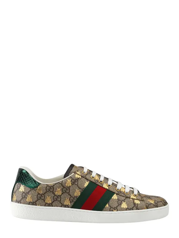 Gucci Ace Gg Supreme Sneakers - Tan