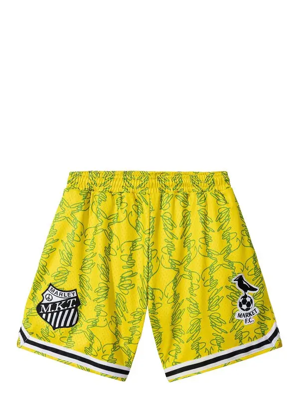 MARKET X Bob Marley Soccer Shorts - Multicolor