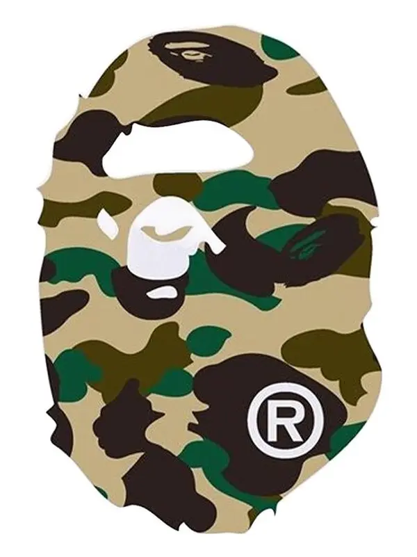 A BATHING APE 1st Camo Big Ape Head Tee /yellow - White