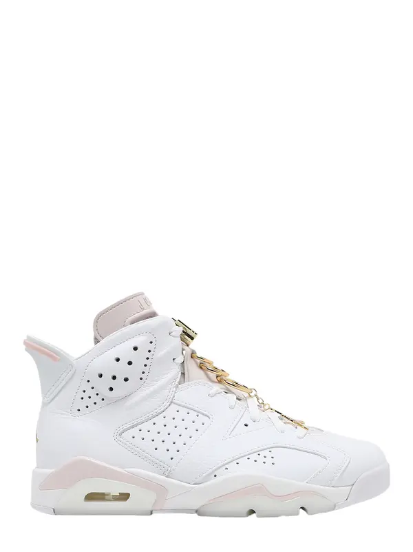 JORDAN Retro 'gold Hoops' High Top Sneakers - White