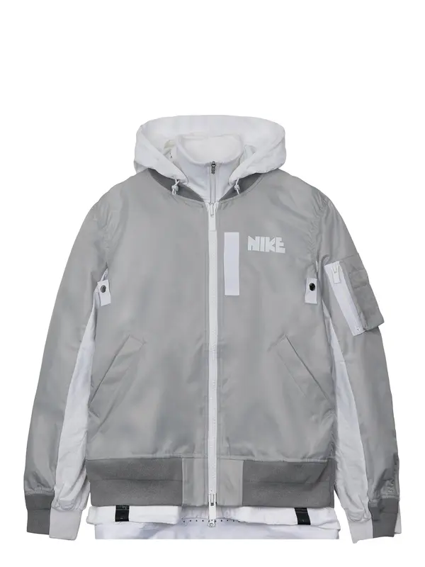 Nike X Sacai Layered Bomber Jacket - Grey