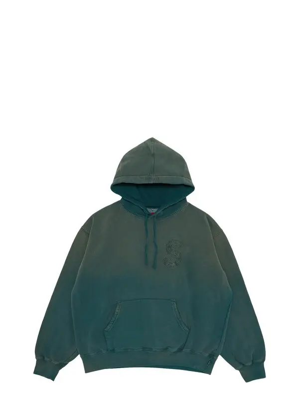 Supreme Overdyed Logo Hooded Sweatshirt - Teal