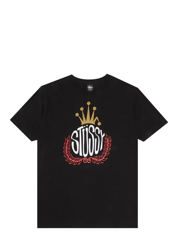 StÜssy Crown Wreath Tee - Black