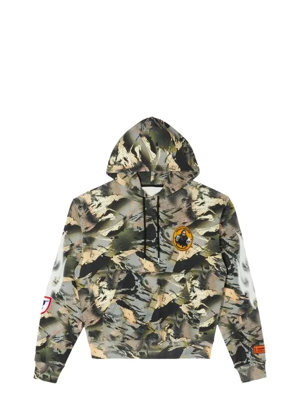Heron Preston Camouflage Print Hoodie - Green
