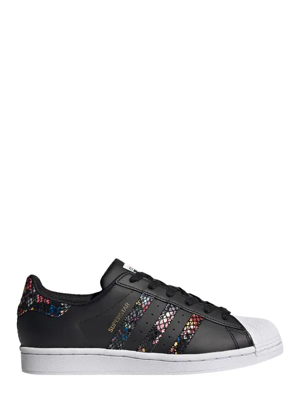 Adidas Superstar Floral Snakeskin Print - Black