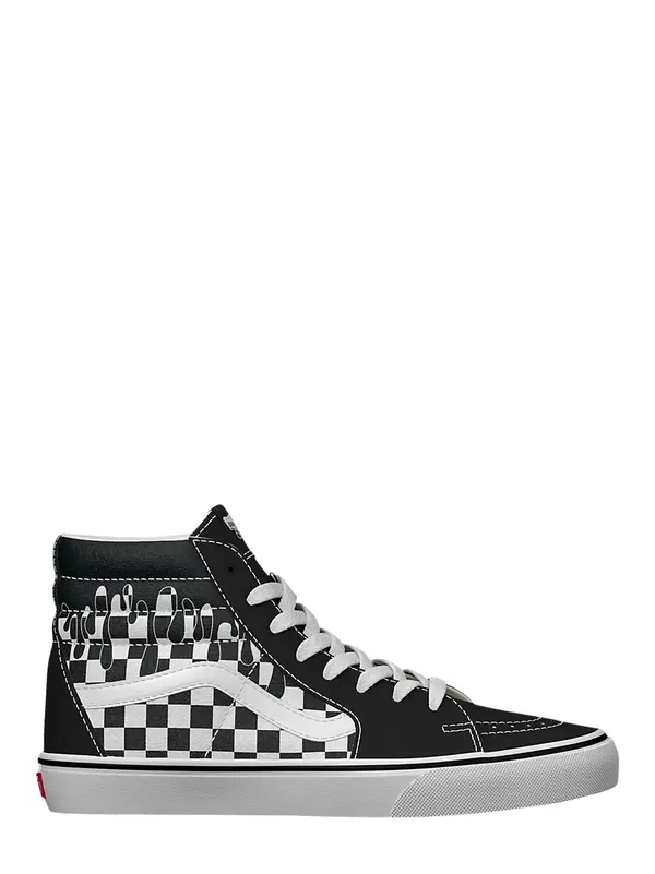 VANS Sk8-hi Paint Drip Checkerboard Sneakers - Black