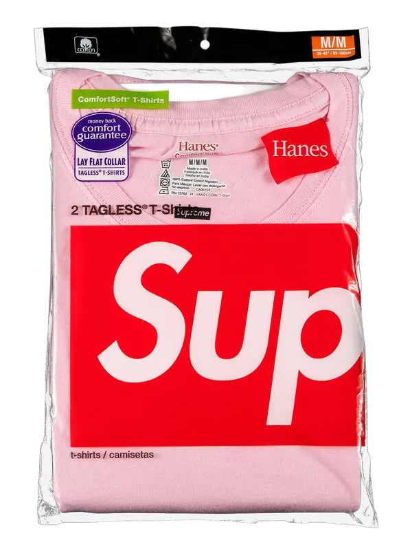 Supreme X Hanes Tagless Tees - Pink
