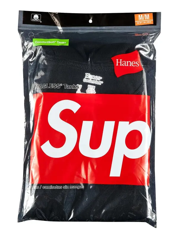 Supreme X Hanes Tagless Tank Tops - Black