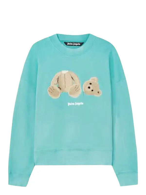 Palm Angels Bear Crewneck - Blue
