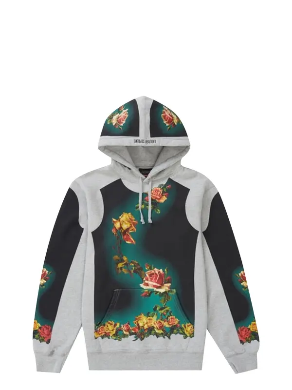 Supreme X Jean Paul Gaultier Floral Print Hooded Sweatshirt - Grey