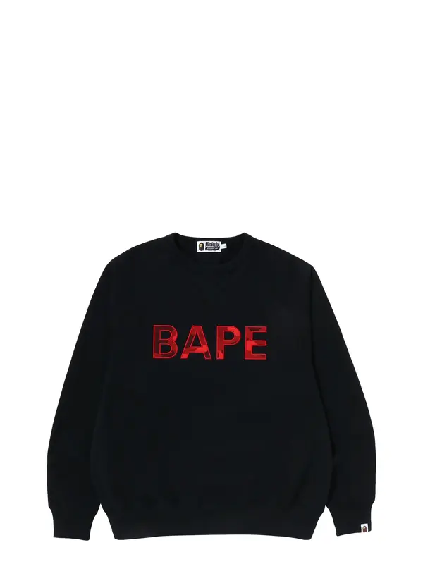 BAPE Patch Relaxed Fit Crewneck - Black