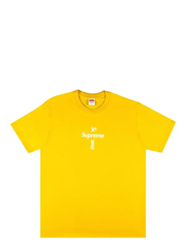 Supreme Cross Box Logo Tee - Yellow