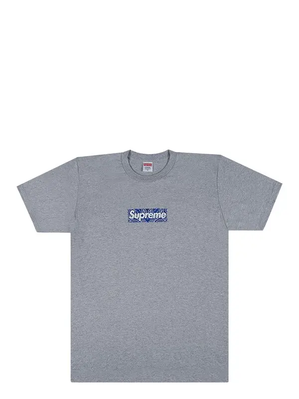 Supreme Bandana Box Logo Tee 'heather - Grey