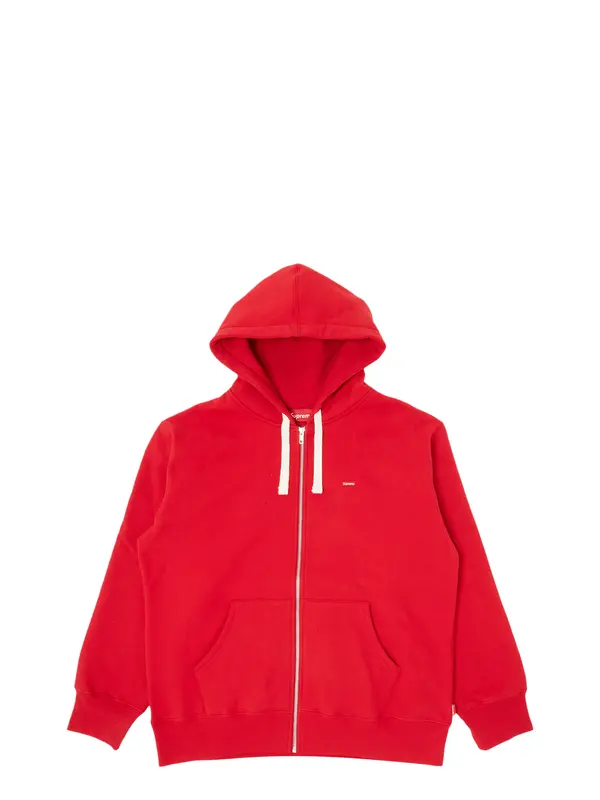 Supreme Small Box Drawcord Zip Up Hooded Sweatshirt - Red