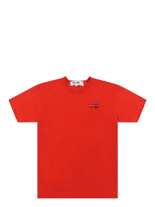 Play Comme Des Garcon Double Hearts T-shirt - Red
