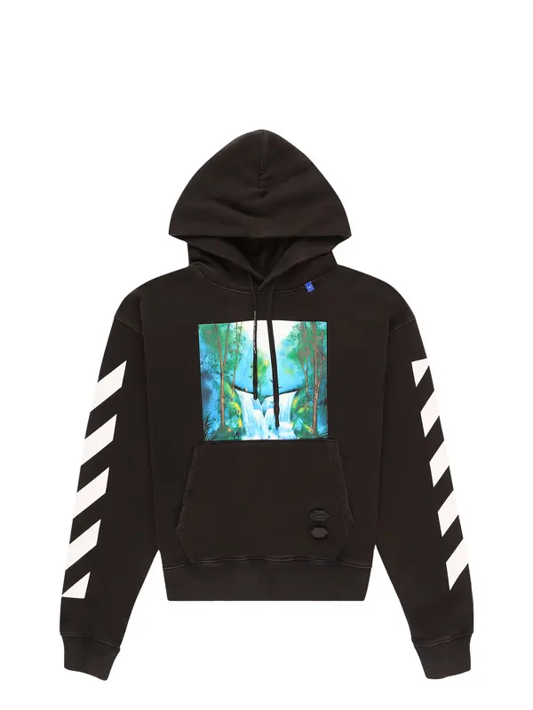 Off-White Diag Waterfall Over Hoodie - Black