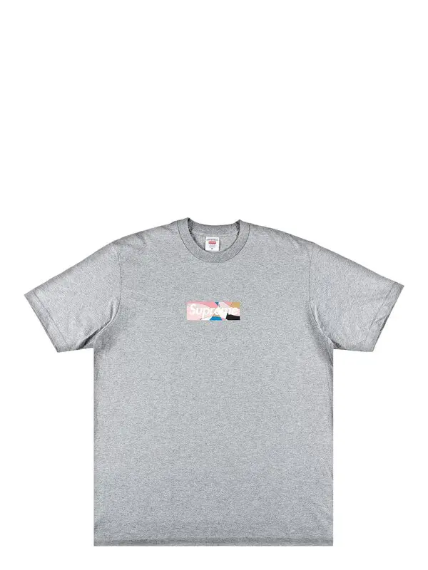 Supreme X Emilio Pucci Box Logo Tee 'heather /dusty Pink - Grey