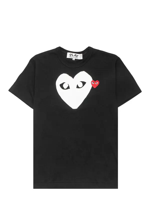 Play Comme Des Garcon Emblem Heart T-shirt - Black