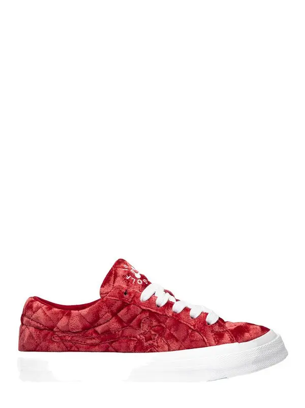 CONVERSE Golf Le Fleur X One Star Quilted Velvet Cherry Sneakers - Red
