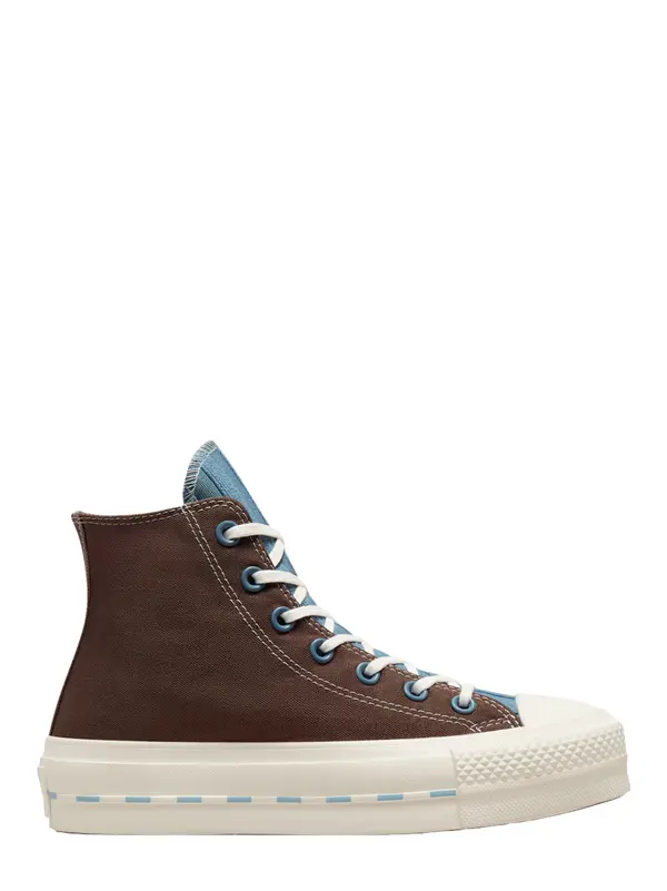 CONVERSE Chuck Taylor All Star Lift Platform Crafted Canvas High Top Sneakers - Brown