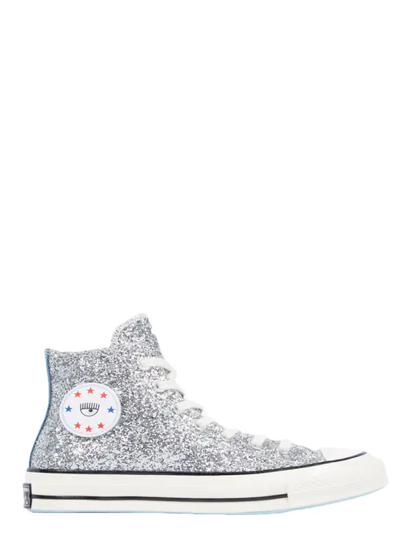 CONVERSE Chiara X Chuck 70 High Glitter Sneakers - Silver