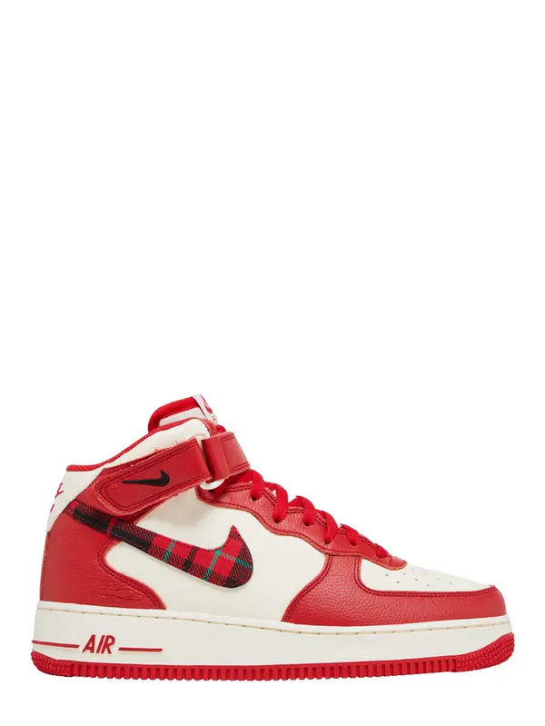 Nike Air Force 1 Mid '07 Lx Plaid - Red