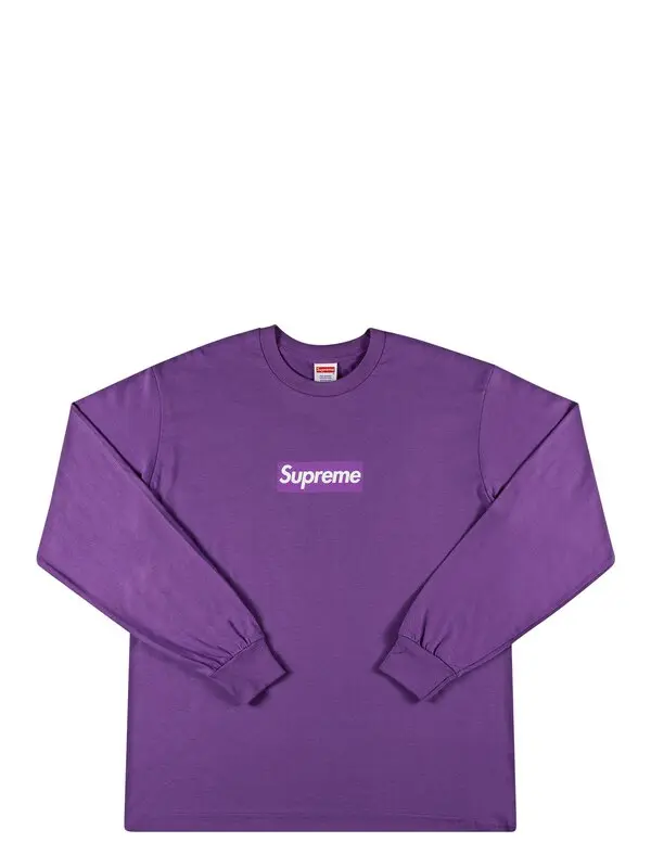 Supreme Box Logo Long-sleeve Tee - Purple