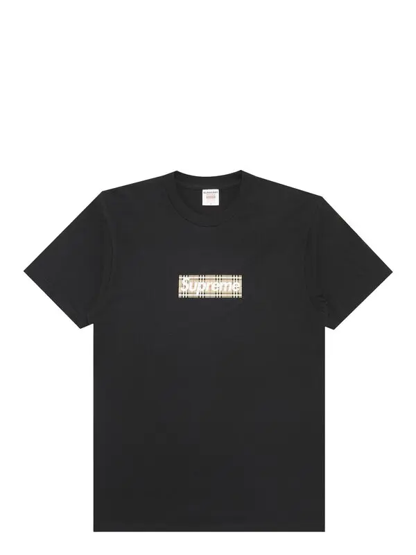 Supreme X Burberry Box Logo Tee - Black