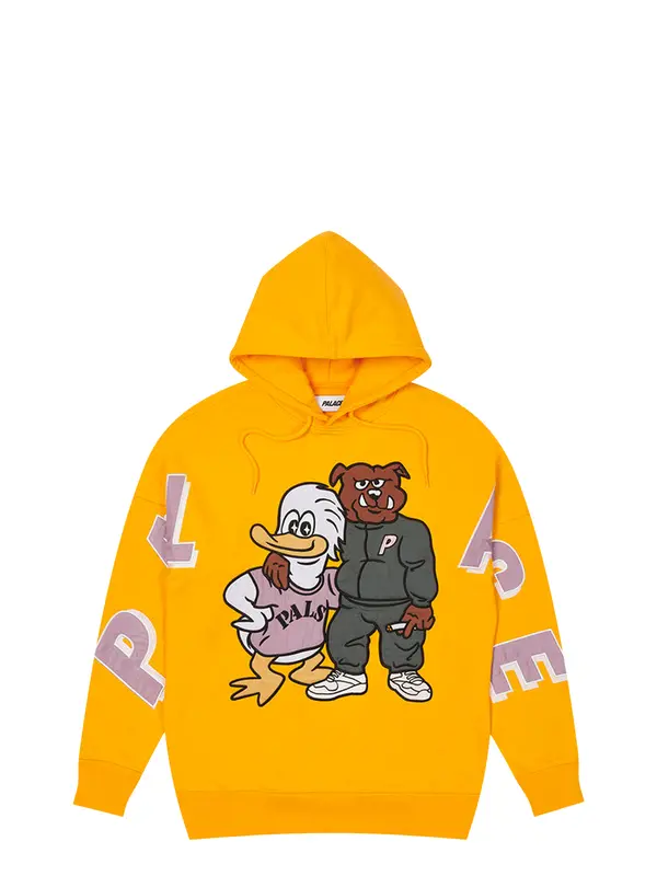 PALACE Dog And Duck Drop Shoulder Hood - Yellow