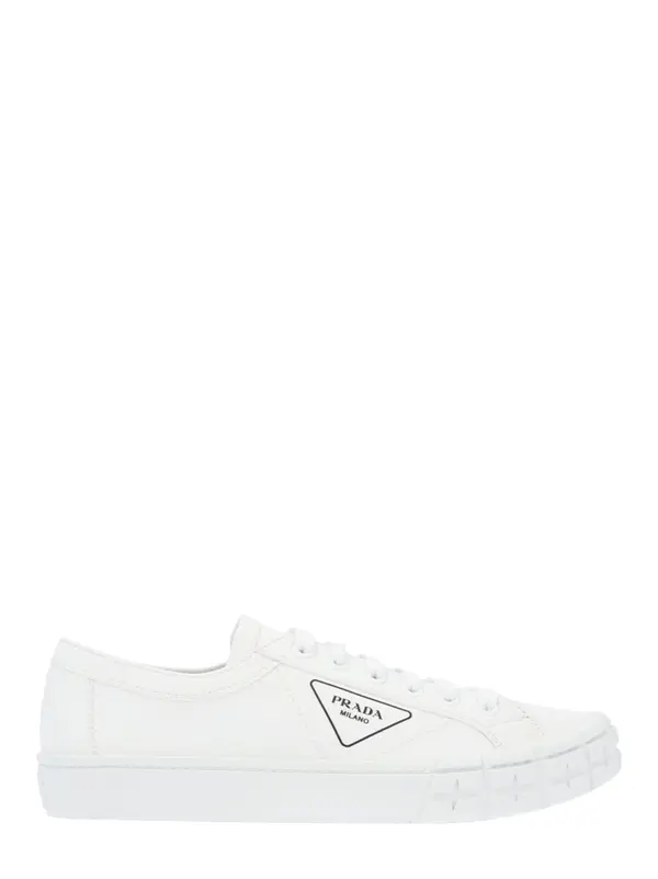 Prada Gabardine Wheel Low Sneakers - White