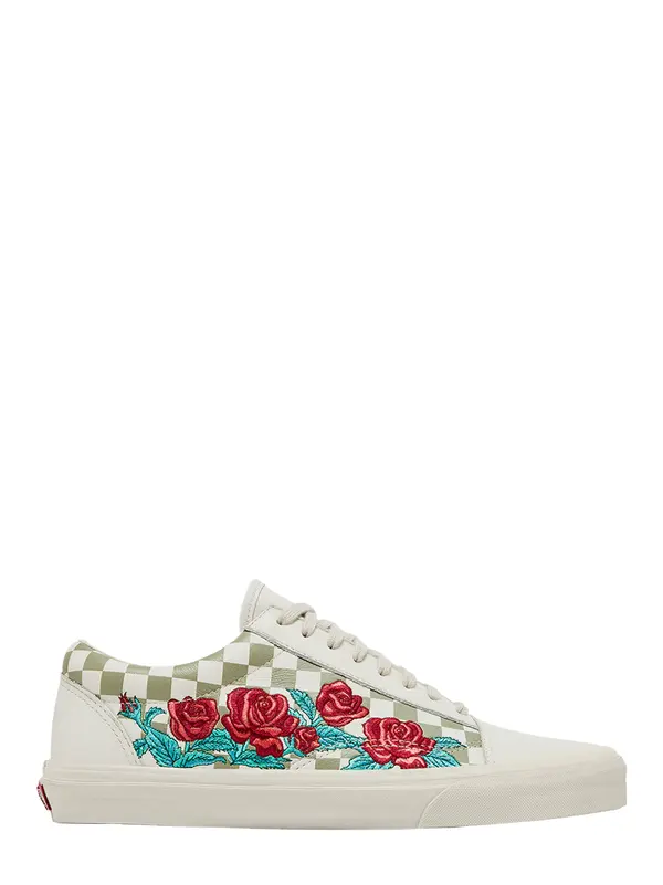 VANS Old Skool Dx Rose Embroidery Sneakers - White