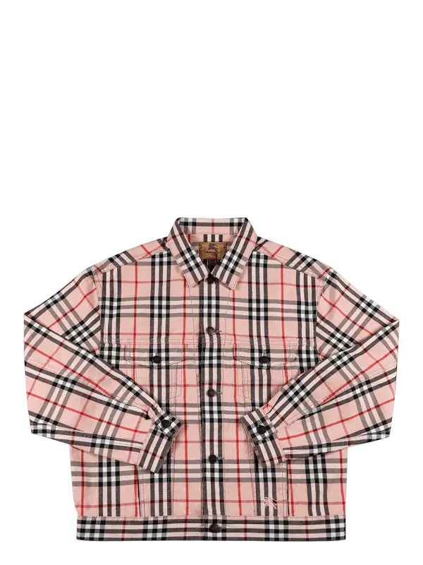 Supreme X Burberry Denim Trucker Jacket - Pink