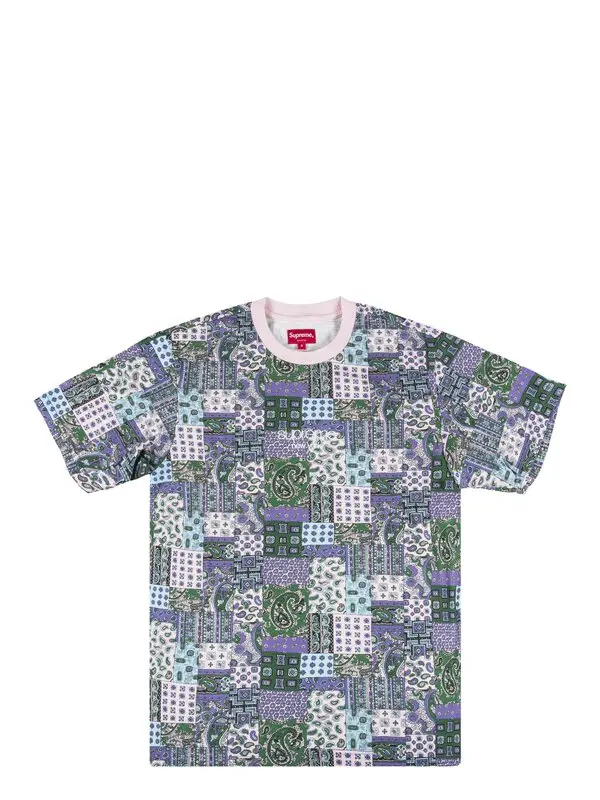 Supreme Patchwork Paisley Short-sleeve Top - Pink