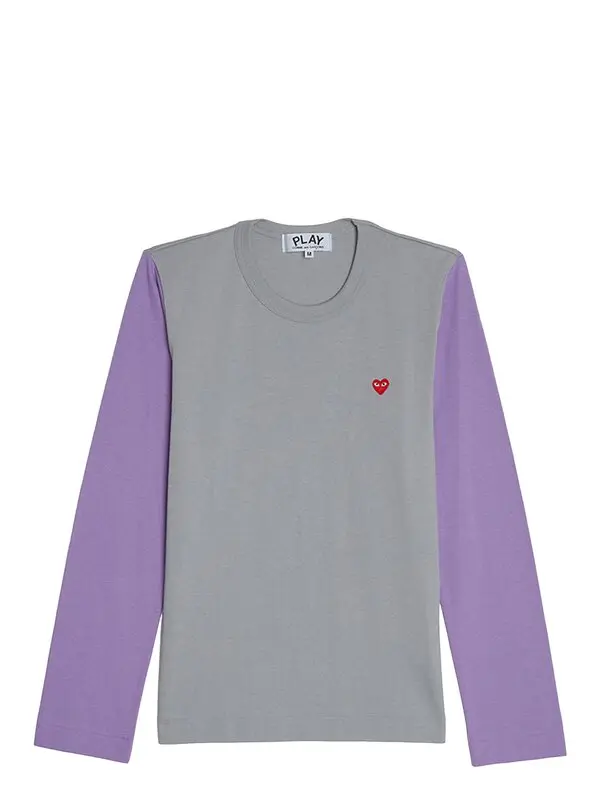 Play Comme Des Garcon Bi-colour T-shirt - Grey