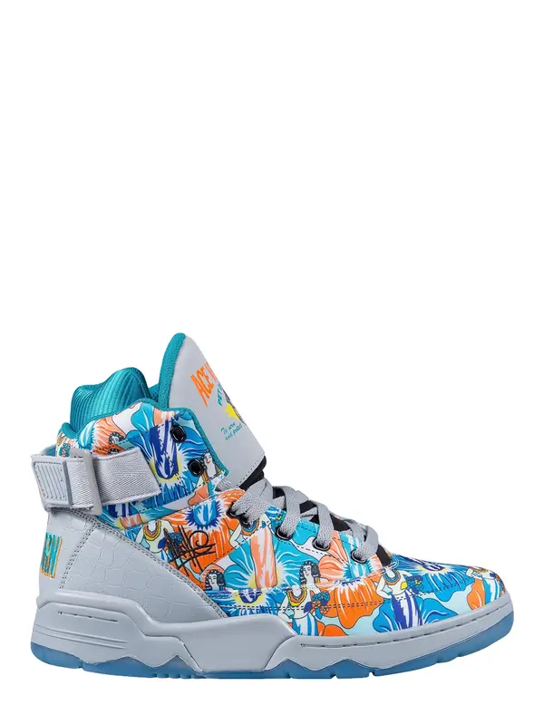 EWING Ace Ventura X Mache X 33 Hi Hawaiian Shirt Print Sneakers - Grey
