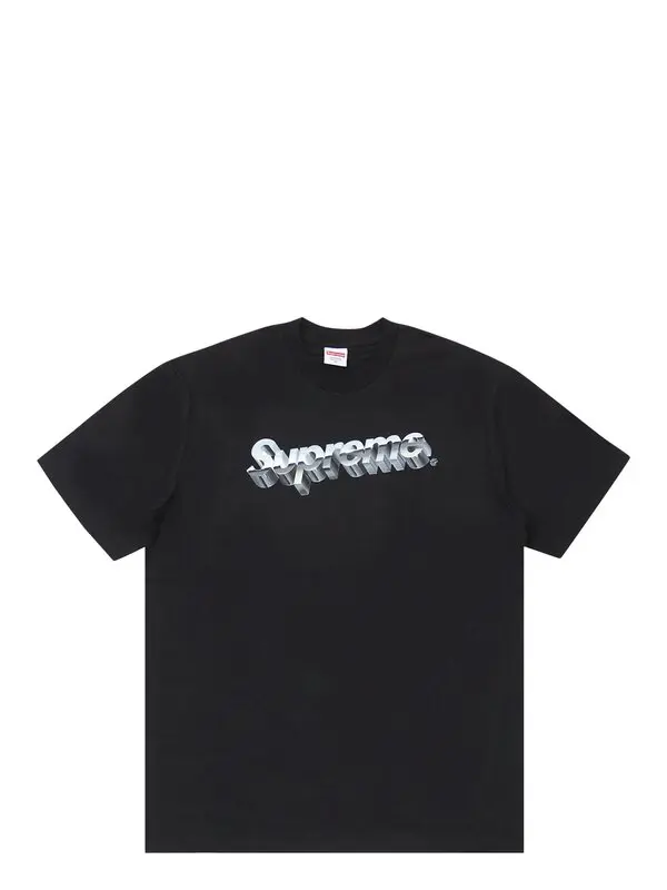 Supreme Chrome Logo Tee - Black