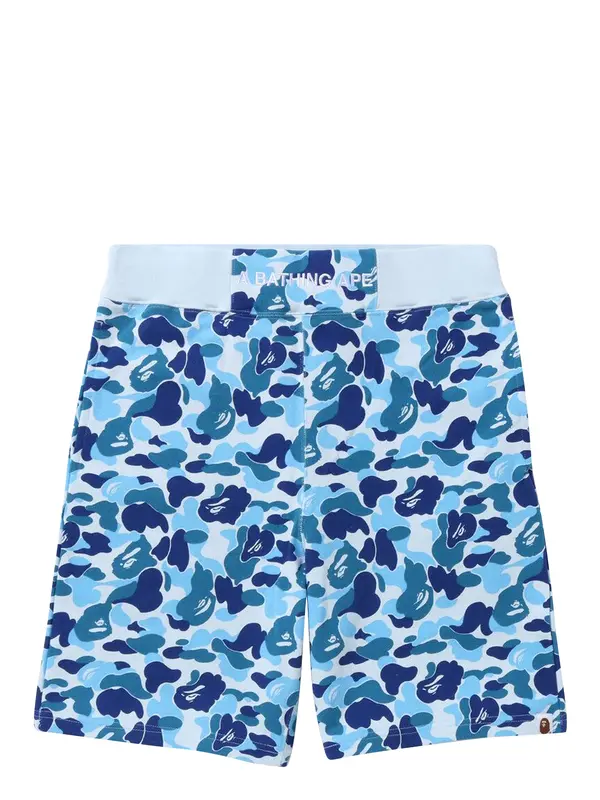 A BATHING APE Abc Camo Sweatshorts - Blue