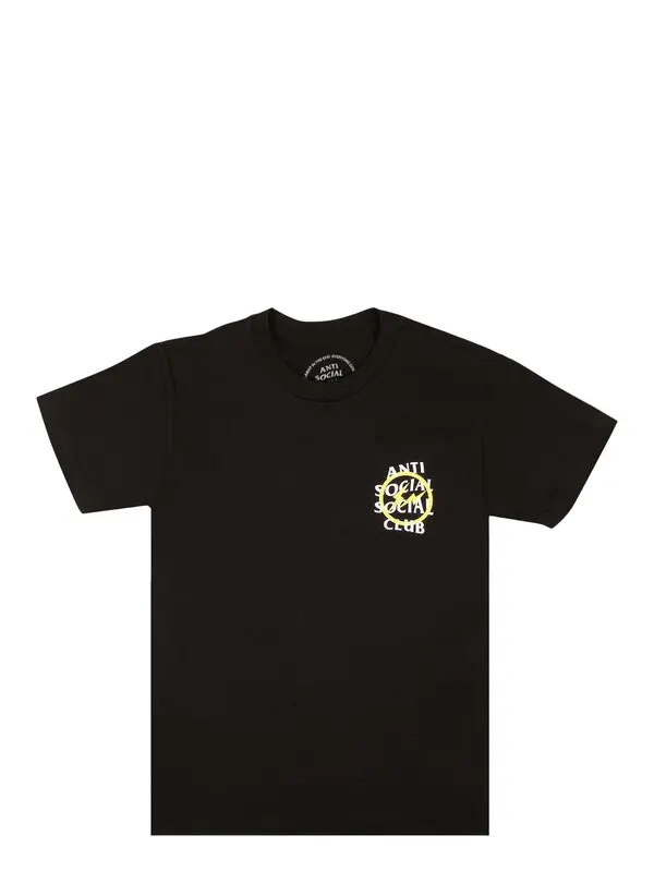 ANTI SOCIAL SOCIAL CLUB X Fragment Design Yellow Bolt Tee - Black