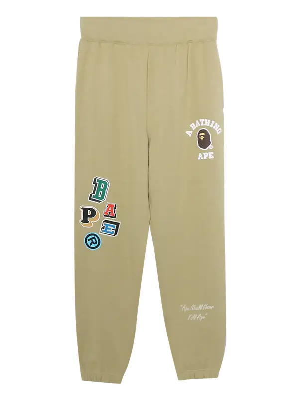 A BATHING APE Multi Fonts Sweatpants - Cream