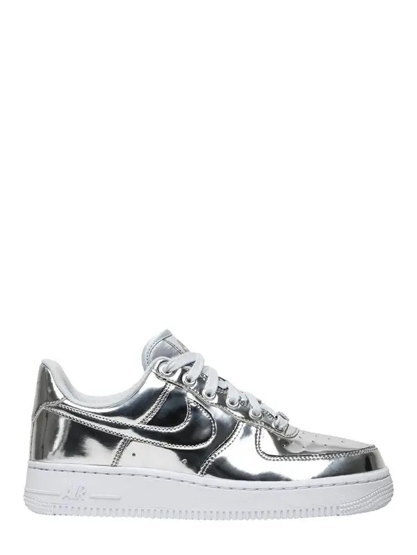 Nike Force 1 Sp 'liquid Metal Chrome' Sneakers - Silver