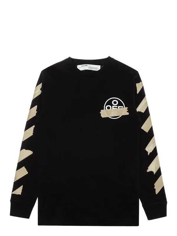 Off-White Tape Arrows Long Sleeve T-shirt - Black