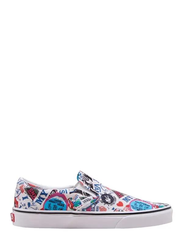 VANS Classic Slip-on Sticker Mash Up - White