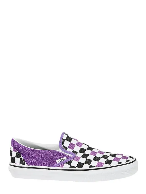 VANS Glitter Checkerboard Slip-on Sneaker - Purple