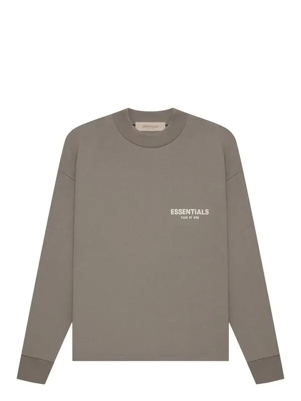 Fear Of God Essentials Long-sleeve Tee 'desert Taupe - Grey