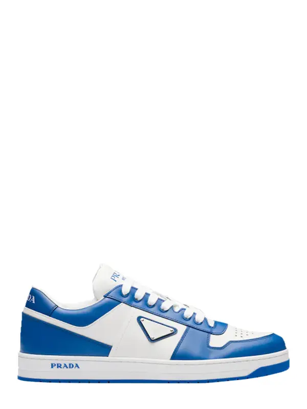 Prada Downtown Leather Sneakers - White