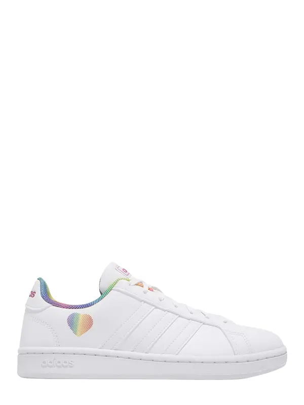 Adidas Grand Court Rainbow Pride Sneakers - White