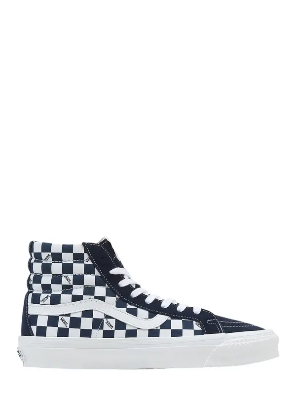VANS Og Sk8-hi Lx Checkerboard High-top Sneakers - Blue