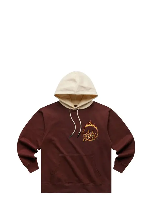 MARKET Eater Pullover Fleece Hoodie - Brown
