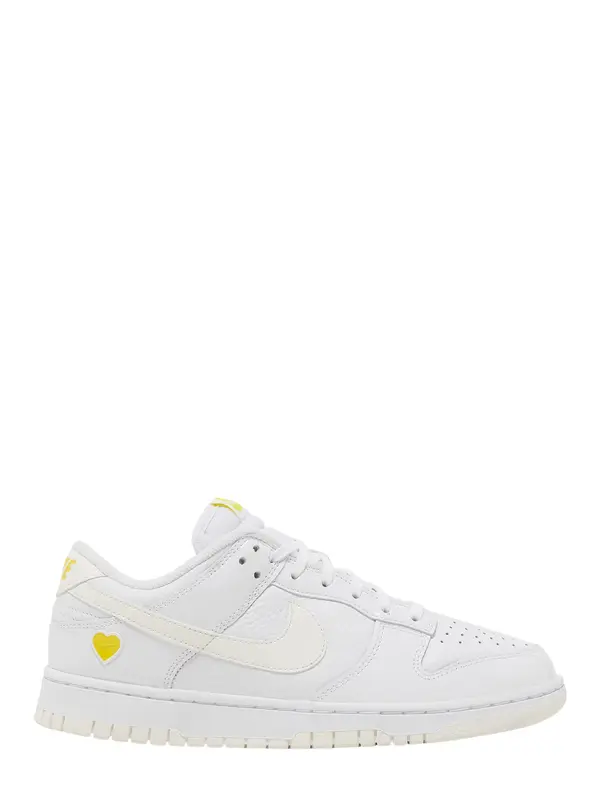 Nike Wmns Dunk Low 'valentine's Day Yellow Heart' Sneakers - White